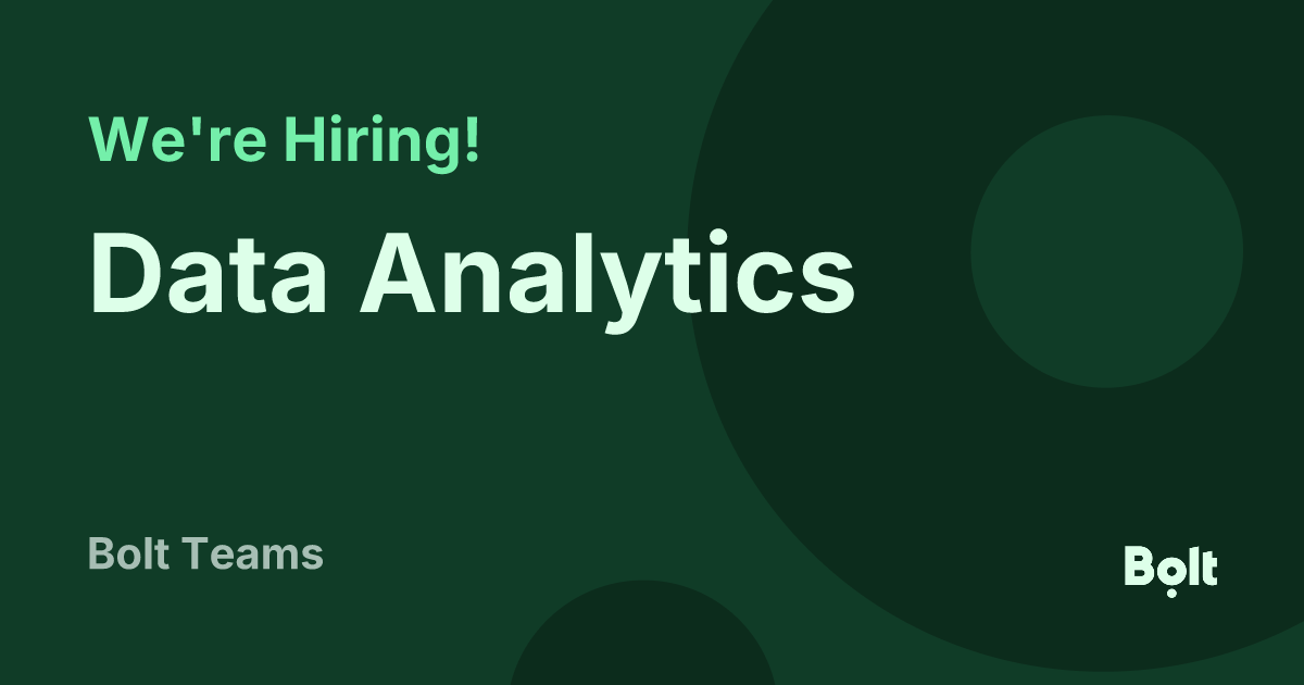 Data Analytics team | Bolt Careers